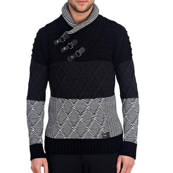 LCR | Sweaters | New Lcr Black Edition Chunky Cable Knit Wool Blend ...